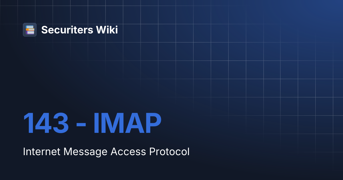 143 - IMAP | Securiters Wiki