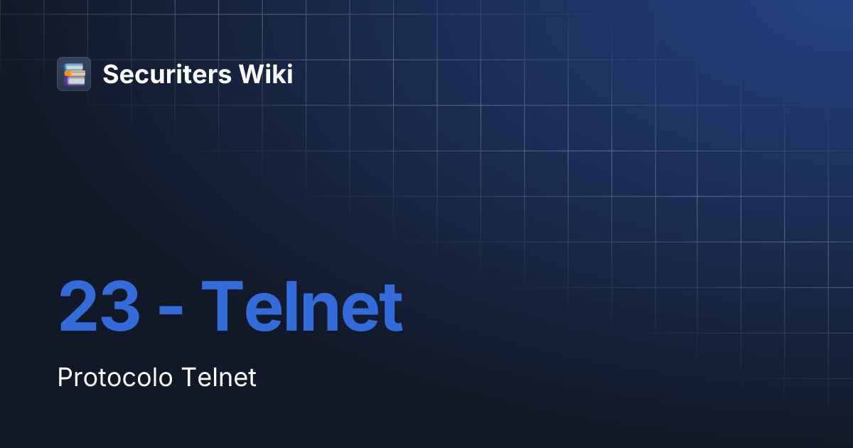 23 - Telnet | Securiters Wiki